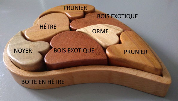 Couleurs bois: Casse tête cœur (1/1)